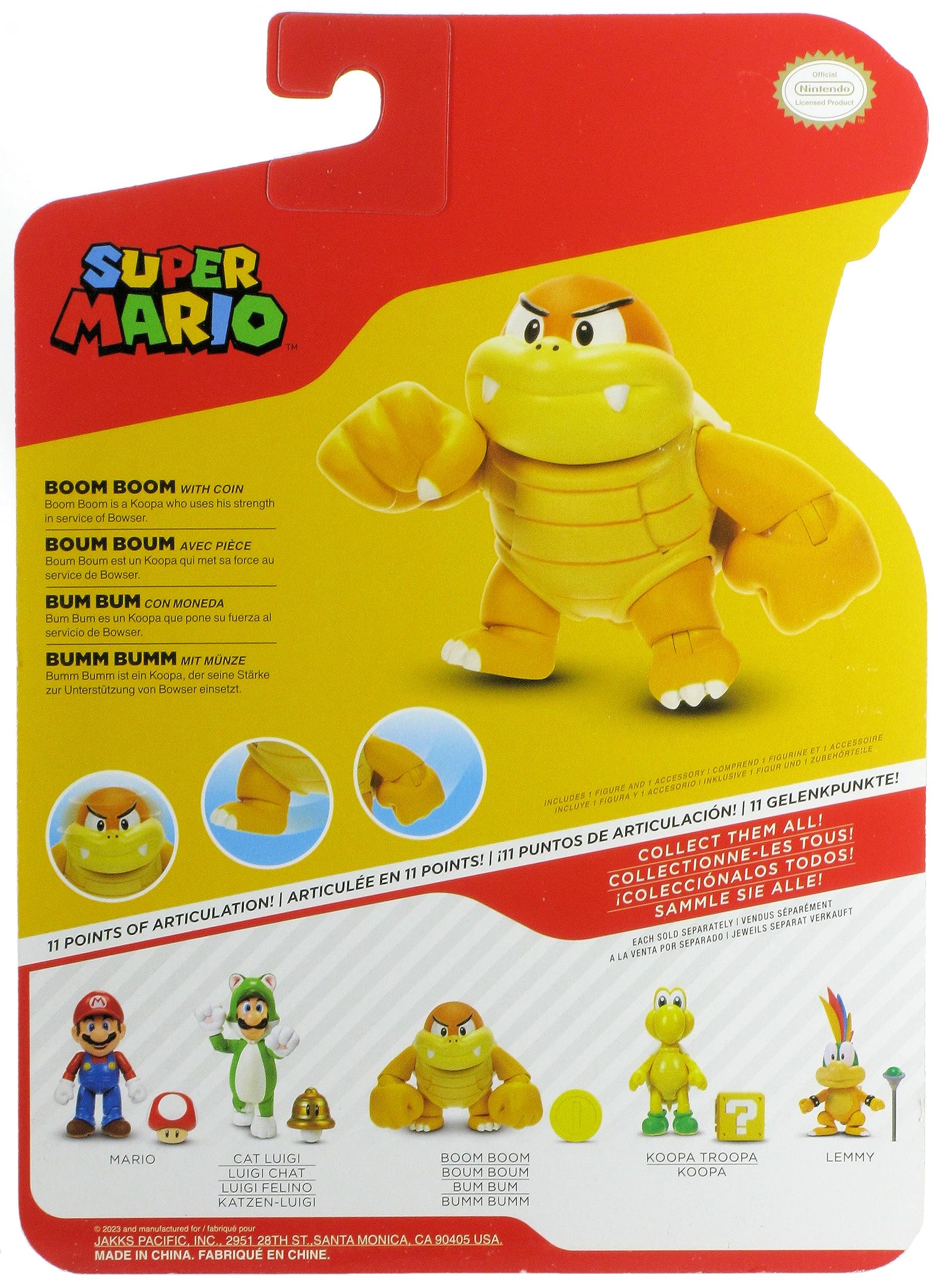 Boom Boom Koopa Super Mario World Of Nintendo 4 Inch Action Figure