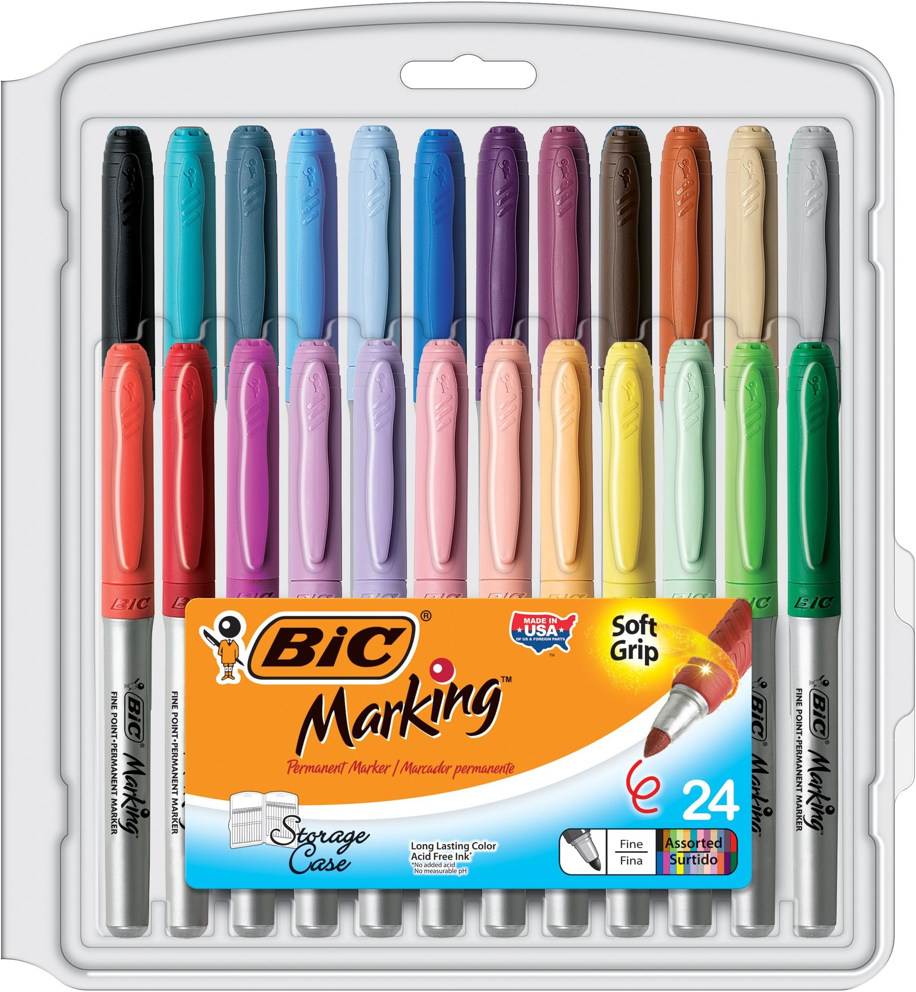 Amazon.com : BIC Color Collection Permanent Markers, Fine Point ...