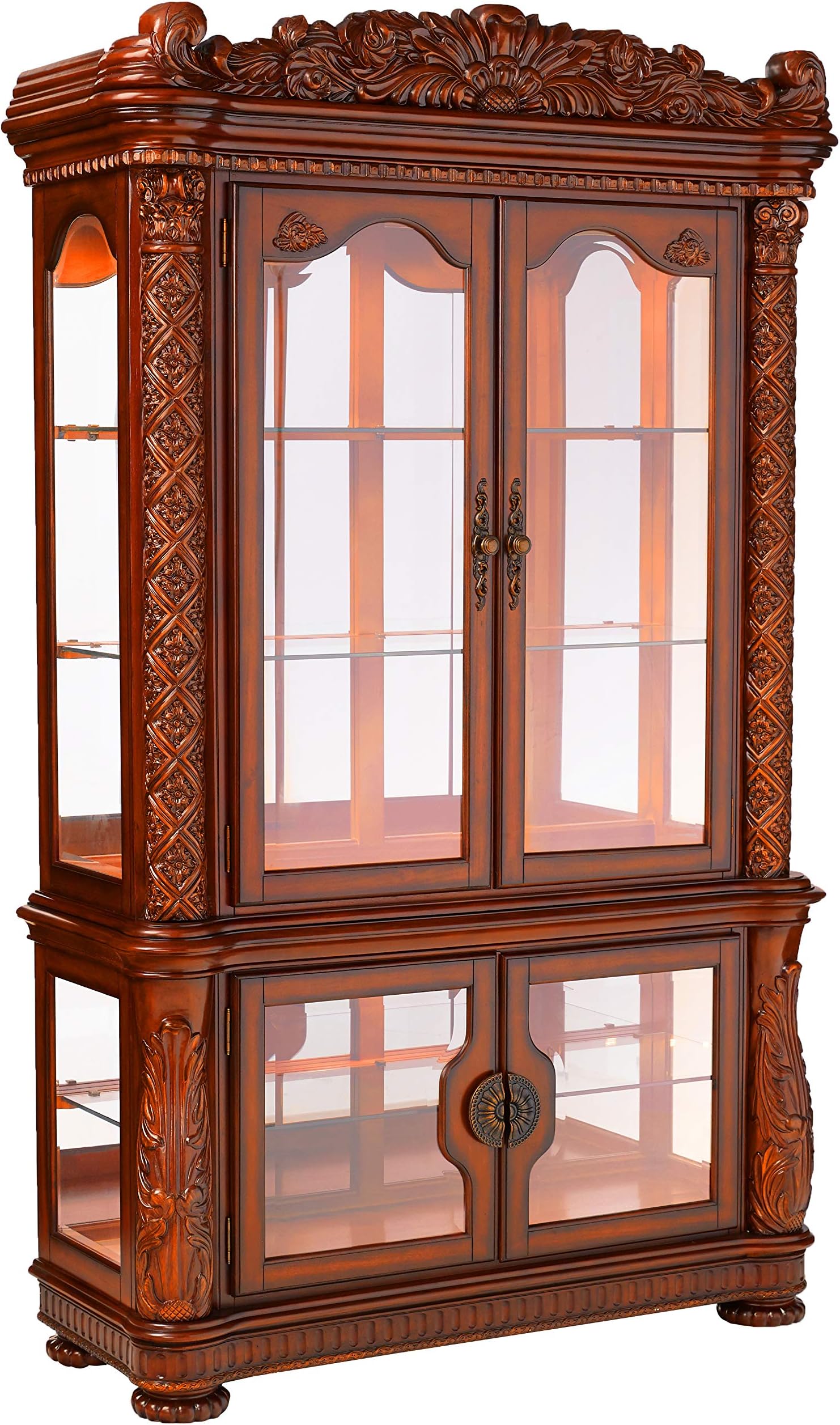 Amazon.com - Acme Dresden 4-Door Hutch and Buffet with 4 Drawers in ...