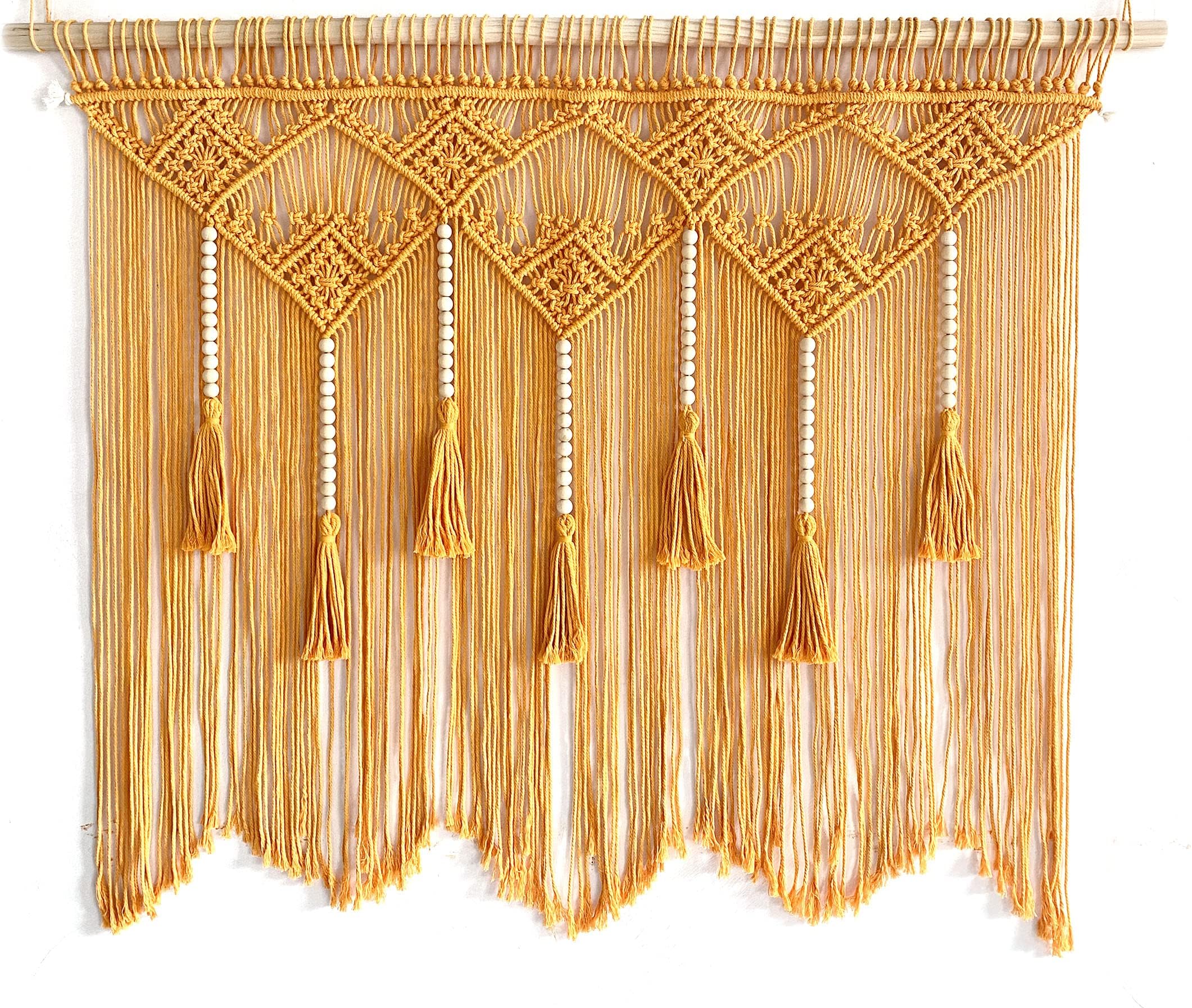 Amazon.com: Osunnus Macrame Wall Hanging Macrame Valance Curtain for ...