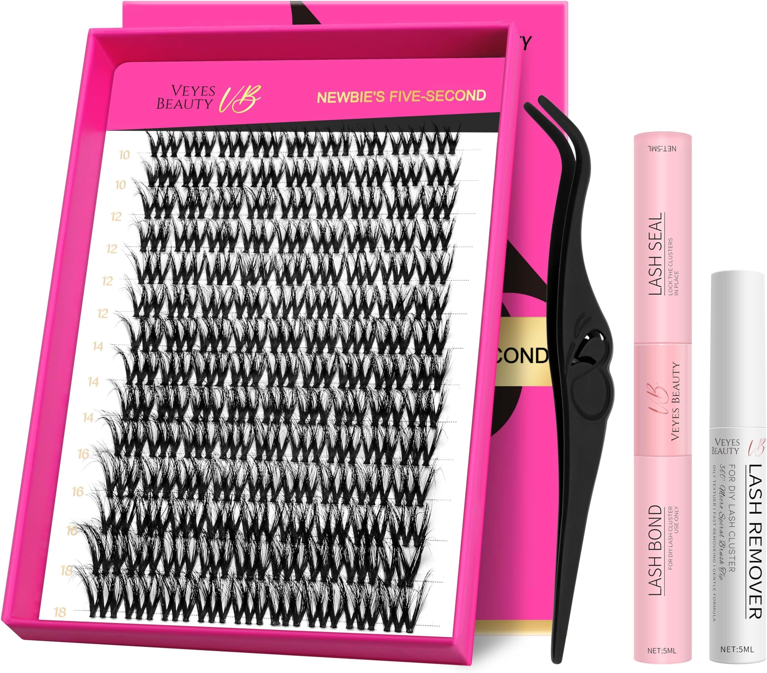 Amazon.com: VEYESBEAUTY Lash Clusters Kit Individual Lash Extensions ...