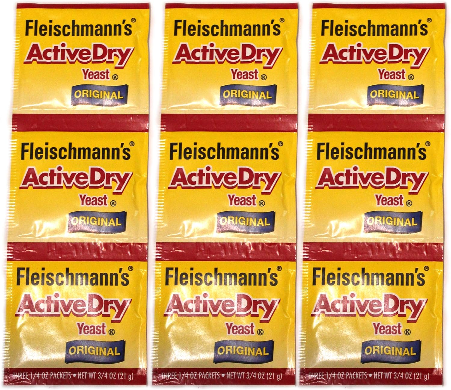 Fleischmann's Active Dry Yeast Strip, 0.25 Ounce (9 Count) : Amazon.ca ...