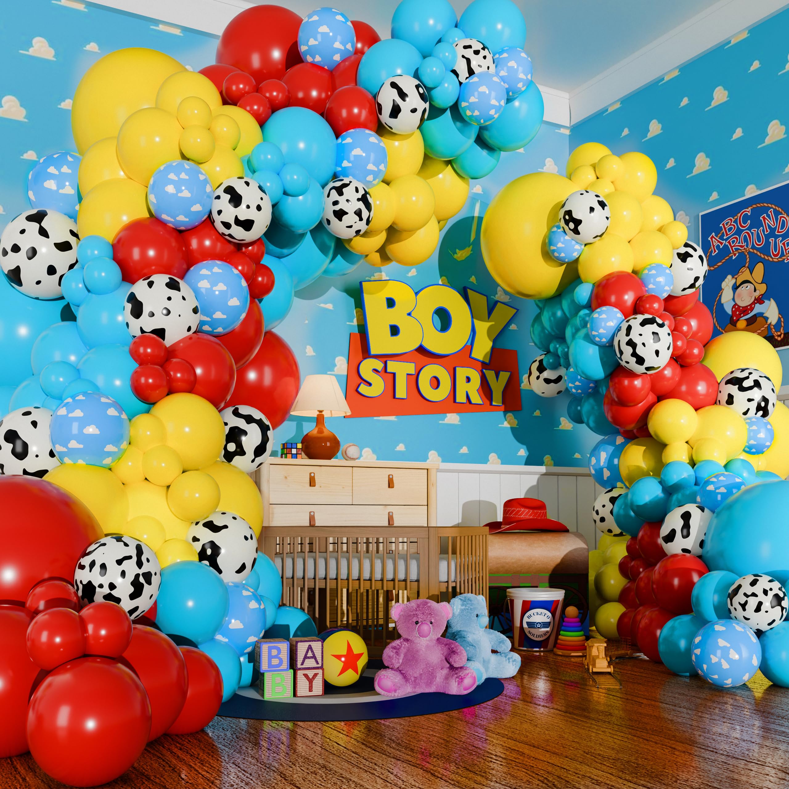 Buy ALL-IN-1 Toy Story Balloons Arch Kit for It's A Boy Story Baby ...