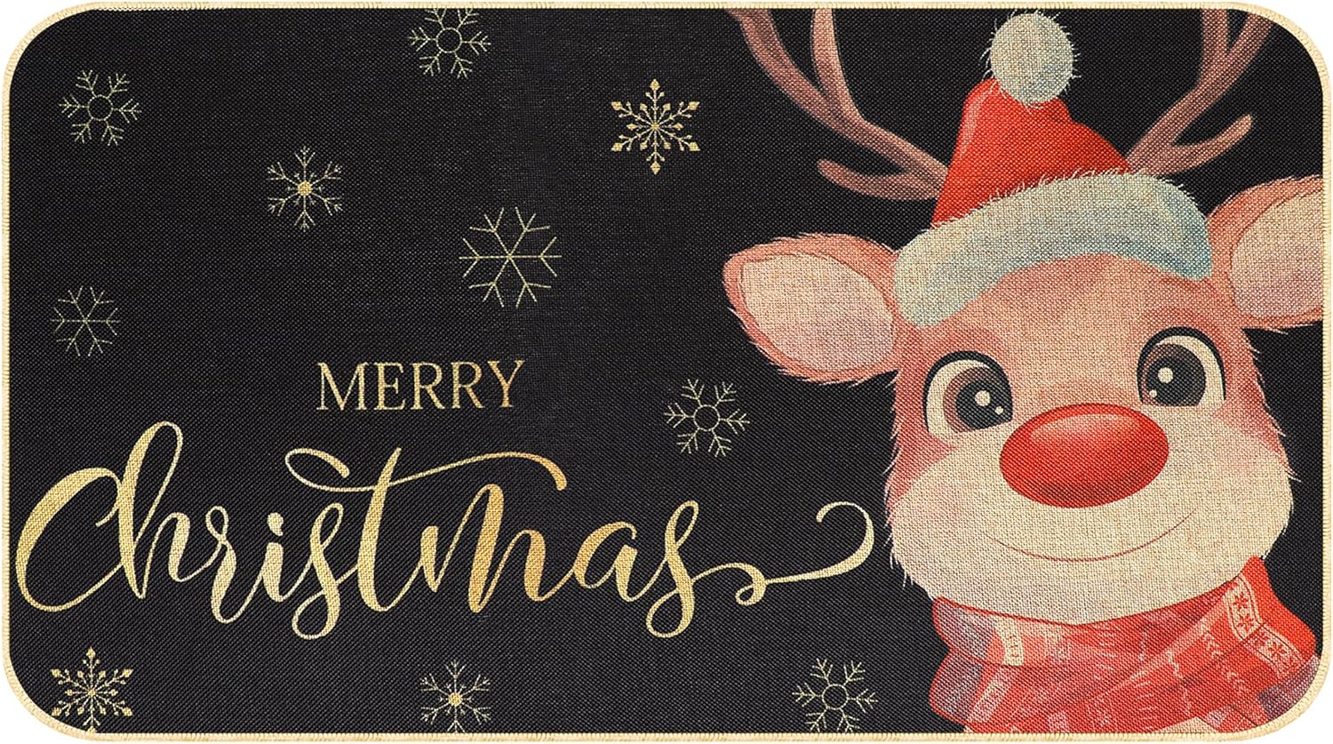 Amazon.com: Sawowkuya Merry Christmas Reindeer Doormat，17x29 Inch Xmas ...