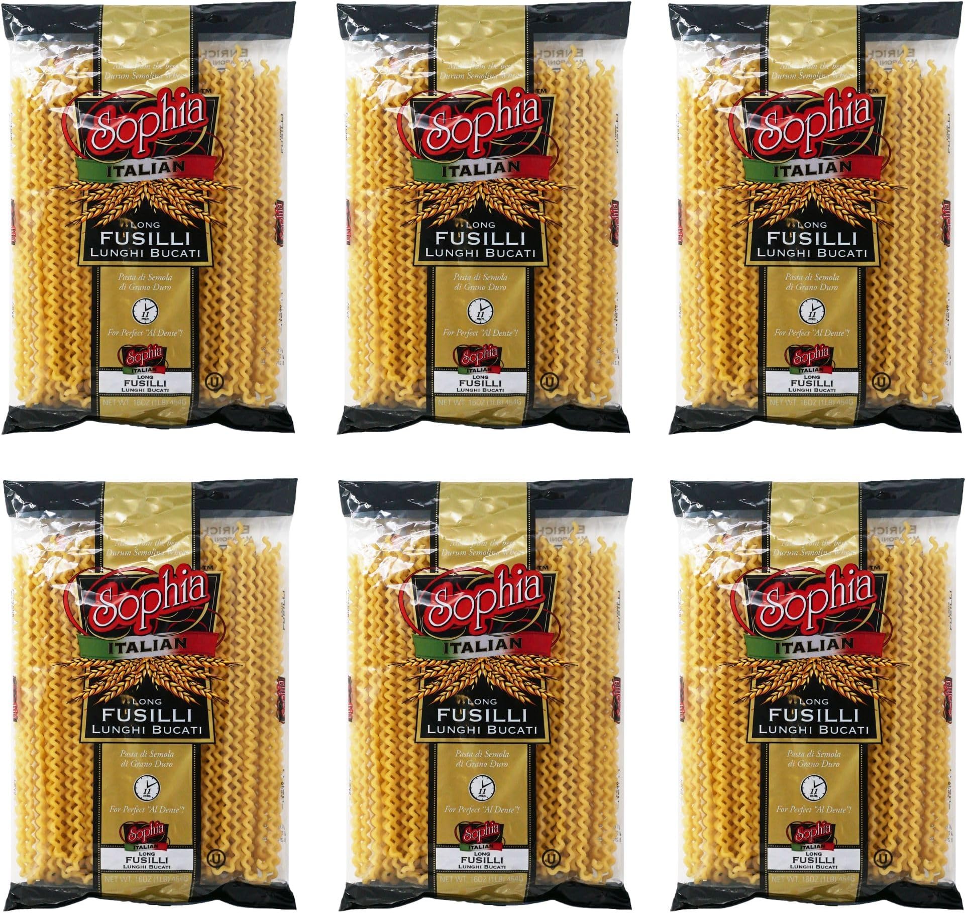 Amazon.com : Sophia Long Fusilli Pasta – Authentic Italian Fusilli ...