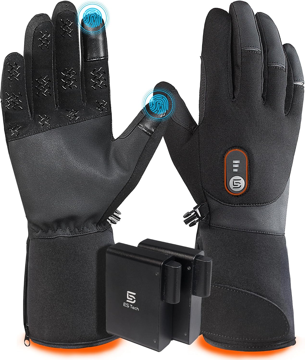 Amazon.com: ES Tech Heated Gloves with Rechargeable 7.4V 2800mAh ...