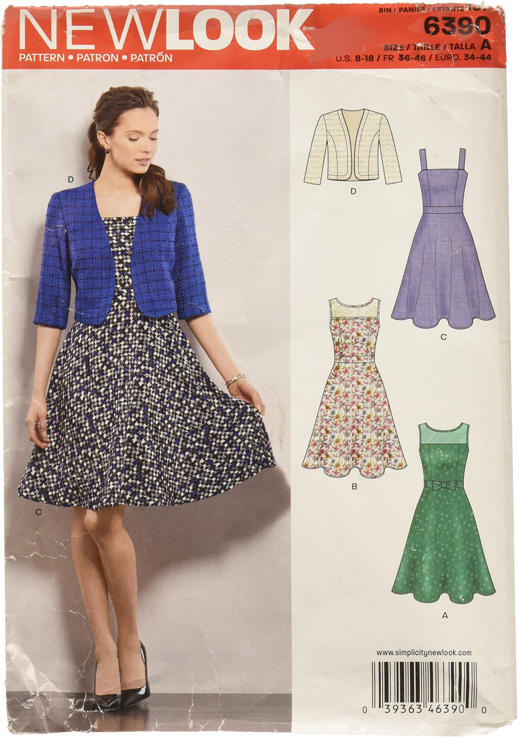 Simplicity New Look Sewing Pattern 6145: Misses' Dresses, (8-10-12-14 ...