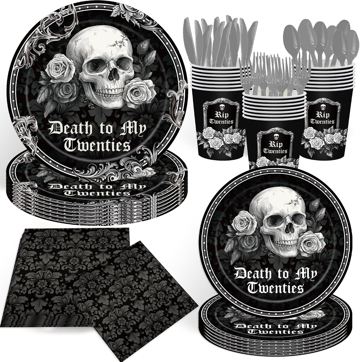 Amazon.com: 175PCS Death to My 20s Decorations Set – RIP to My 20s ...