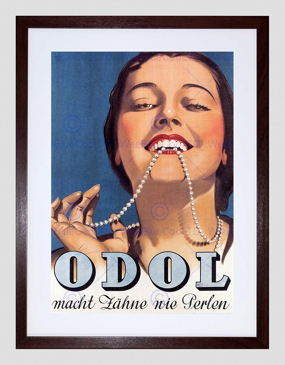 Amazon.com: TOOTHPASTE ODOL AUSTRIA VINTAGE ADVERT RETRO FRAMED ART ...
