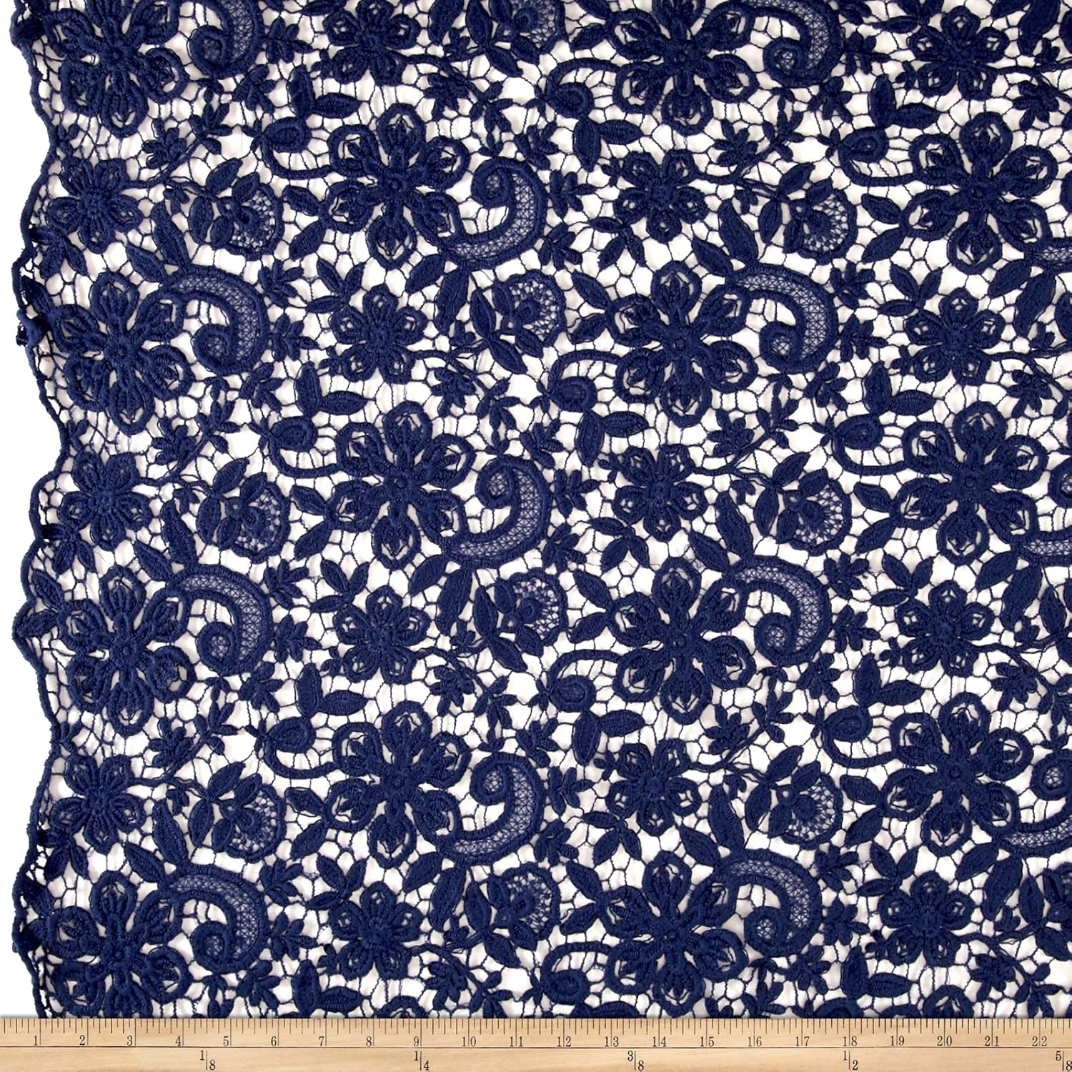 Amazon.com: TELIO Rosie Corded Lace Fabric by The Yard, Navy