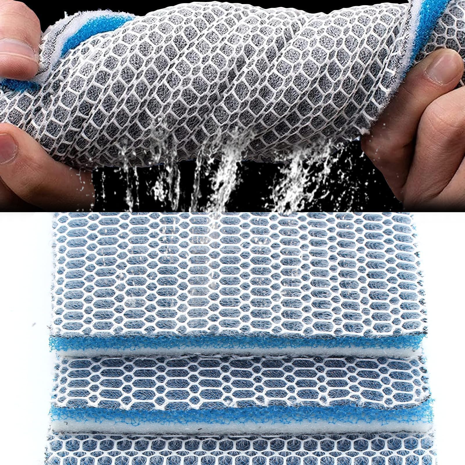 Wondora 8D Pond Filter Sponges, Bio Sponge Aquarium Filter Media ...