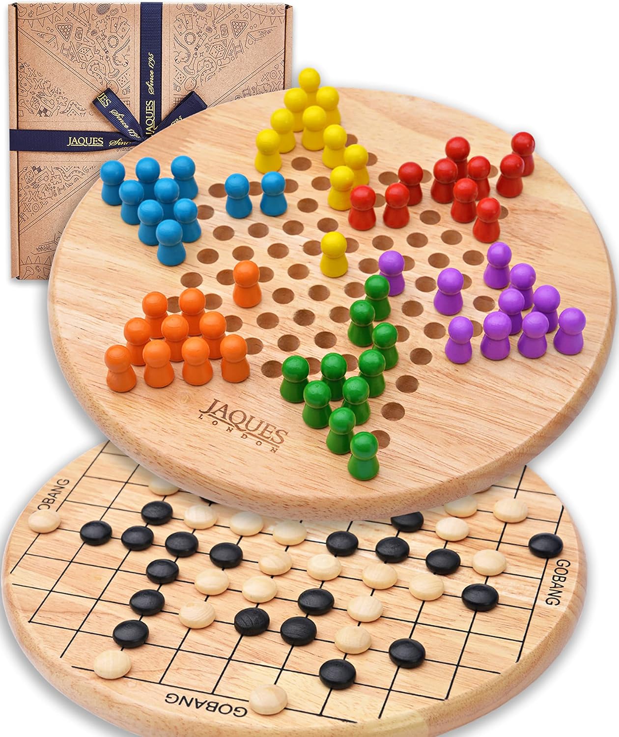 Jaques of London Chinese Checkers & Go Game | Family Wooden Games ...