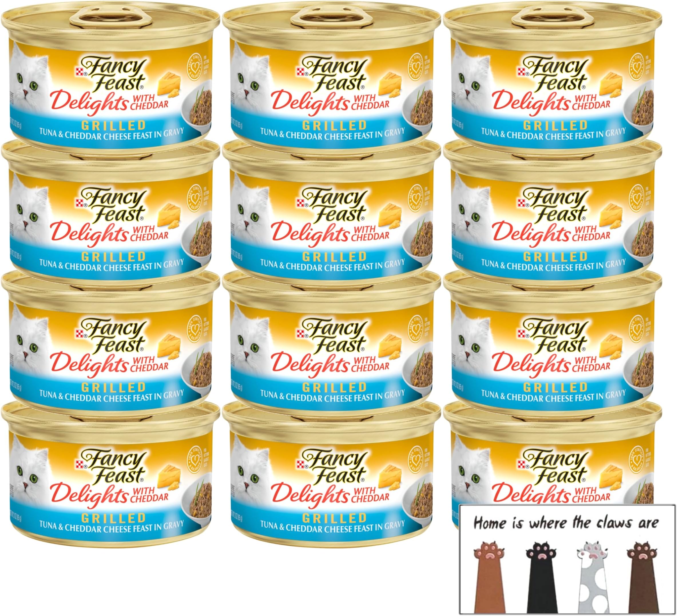 Amazon.com : Purina Fancy Feast Delights with Cheddar Wet Cat Food ...