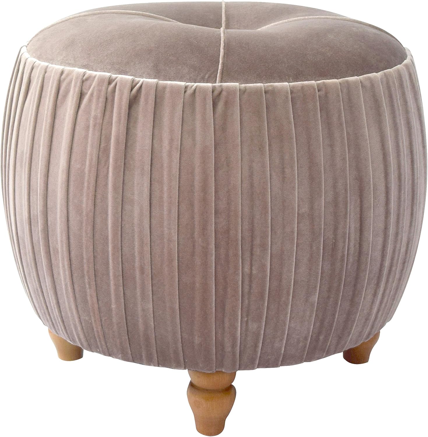 Amazon.com: New Pacific Direct Helena Velvet Small Round Ottoman ...