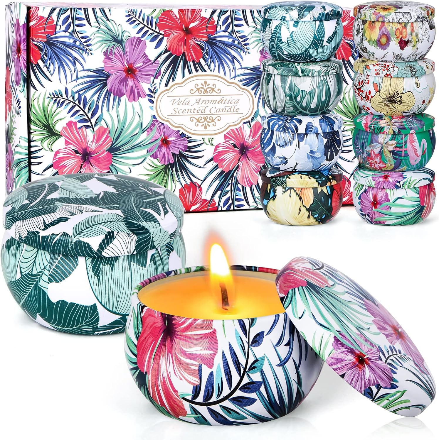 Velas Aromáticas,Paquete de 8 Velas Aromáticas (2.5 Oz),Cera de Soja ...