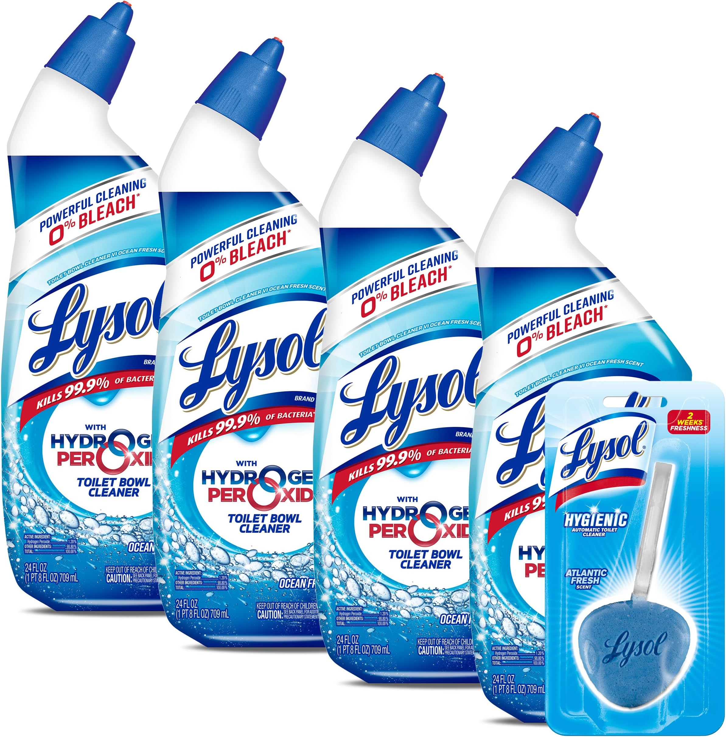 Amazon.com: Lysol Power & Fresh Toilet Bowl Cleaner, Ocean Fresh, 24oz ...