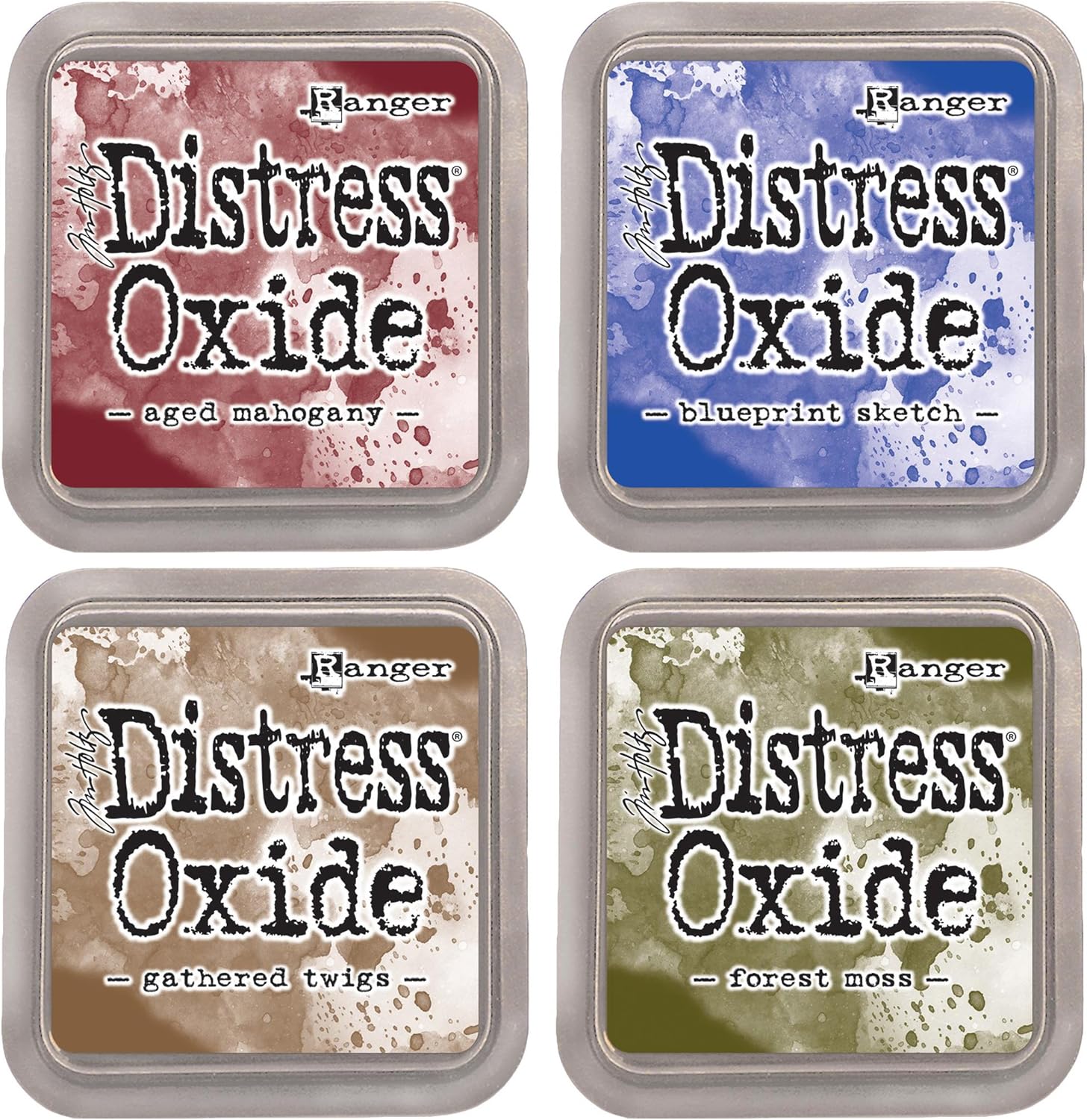 Amazon.com: Tim Holtz Ranger Distress Oxide Ink Bundle - Four 3" x 3 ...