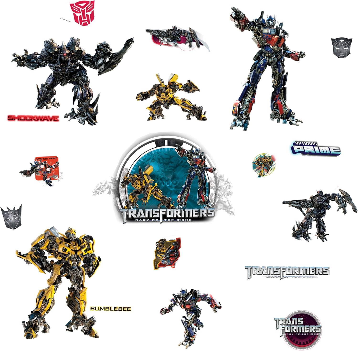 Roommates Roommates Rmk1091Scs Transformers 3 Peel & Stick Wall Decals ...