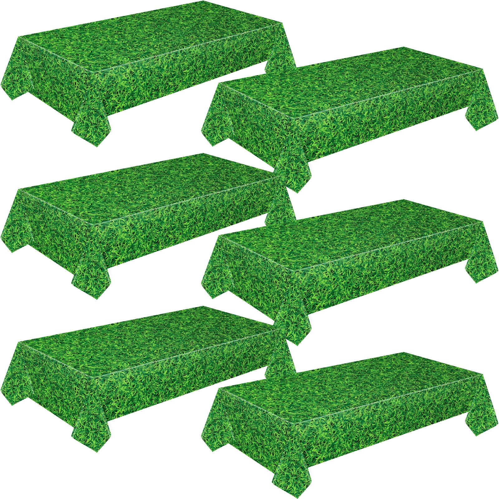 Amazon.com: Mixweer 6 Pcs Plastic Grass Tablecloth Green Golf ...
