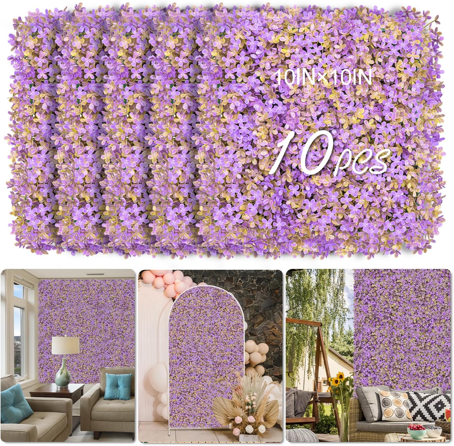 Amazon.com: AOKIIE Artificial Grass Wall Backdrop Panels 10PCS Faux ...