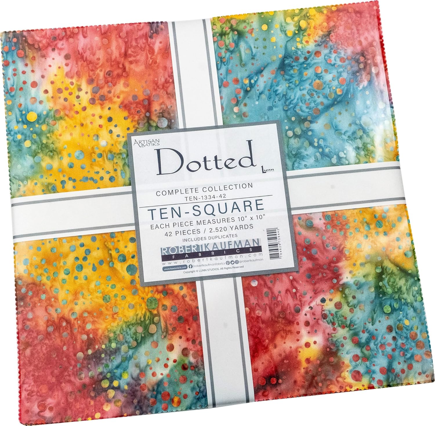 Amazon.com: Lunn Studios Artisan Batiks Dotted 42 10-inch Squares Layer ...