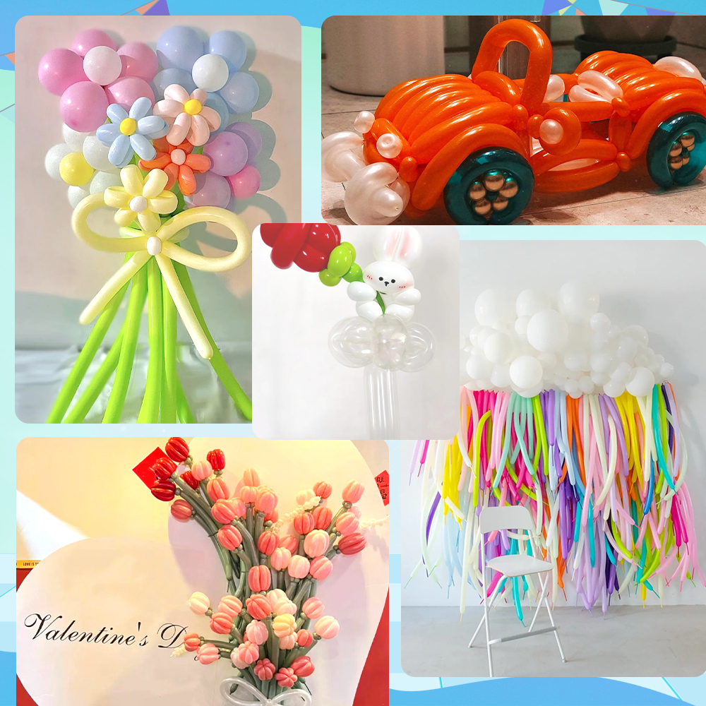 260 Balloons With Strings 260 Balloons Twisted On Balloon Column