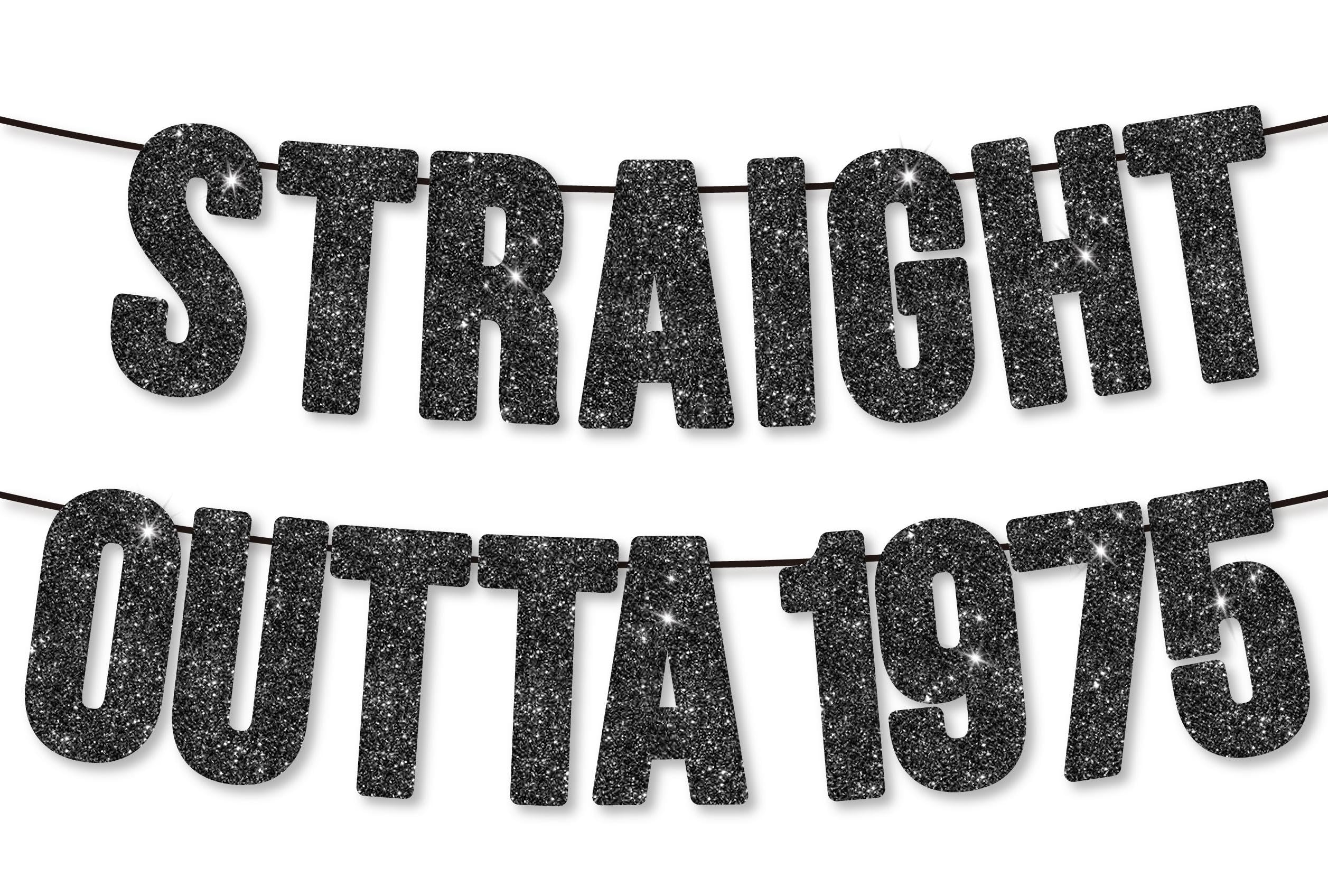 Amazon.com: Straight Outta 1975 Banner for 50th Birthday Party ...