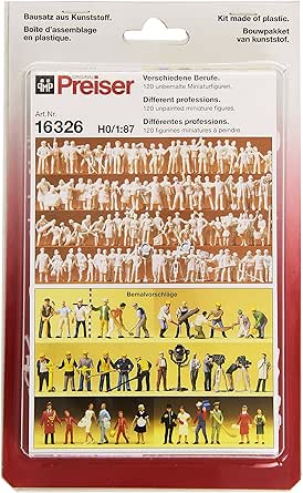 Amazon.com: Preiser 16326 Unpainted Figure Set Tradespeople Package(120 ...