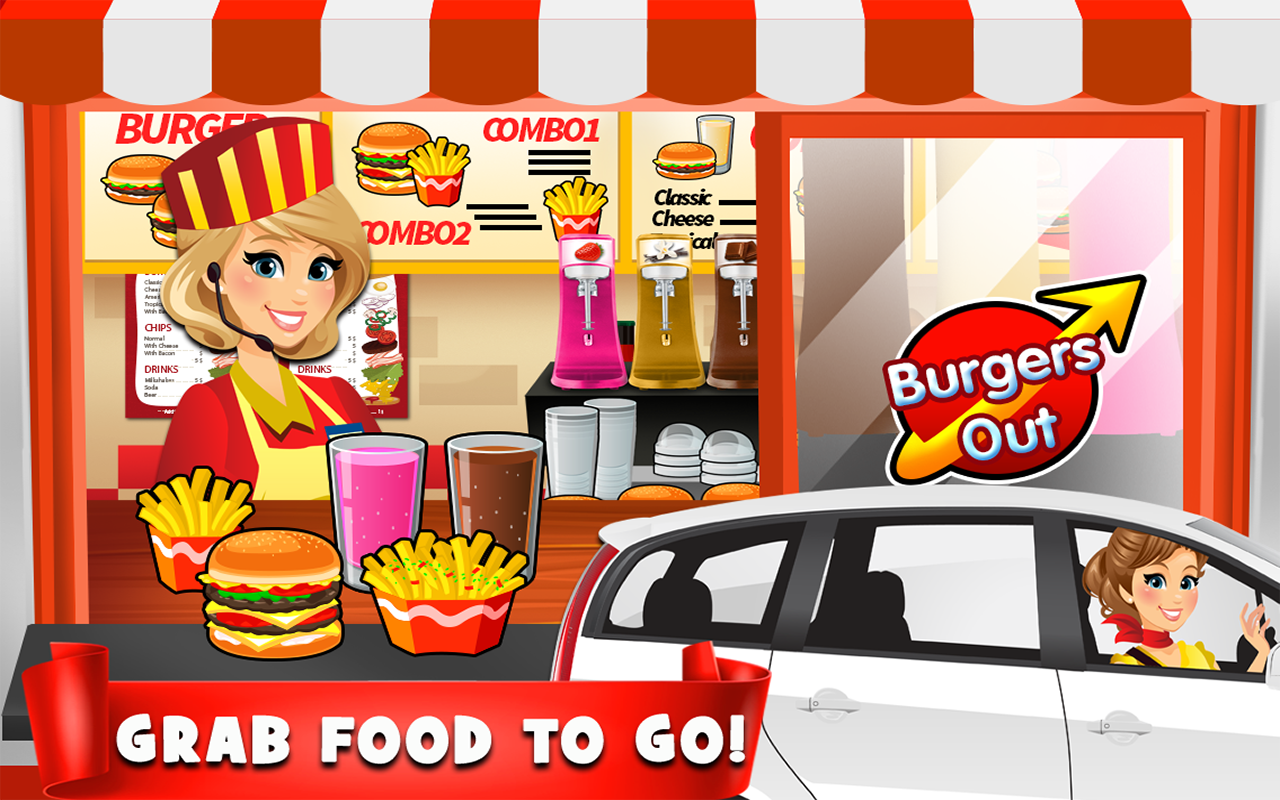 Drive Thru Simulator - Kids Fast Food Games & Burgers & Ice Cream To Go ...