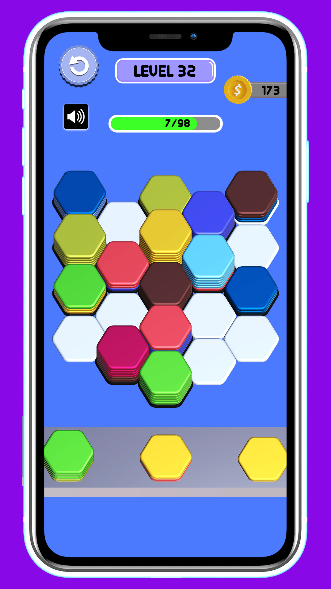 Hexa Sort Puzzle Master 3d Merge Hexas Color Block Match Puzzle Game App On Amazon Appstore