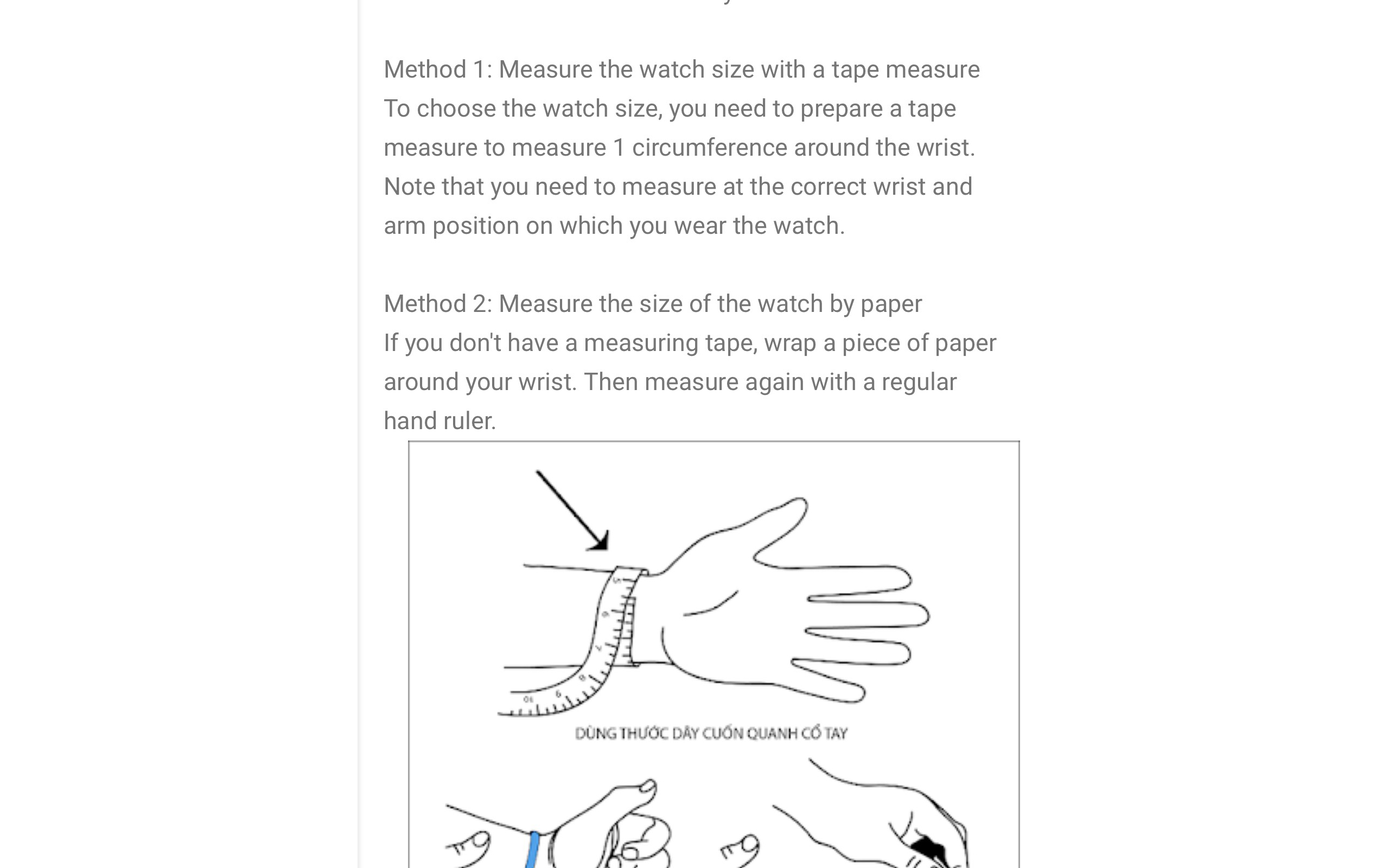 HOW TO CHOOSE WATCH SIZE GUIDE - App on Amazon Appstore