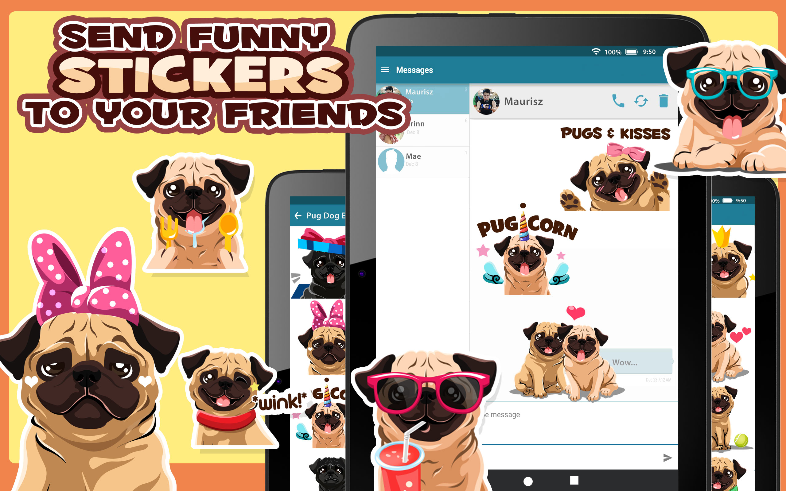Pug Dog Sticker Emojis - Gif Animated Keyboard App - App on Amazon Appstore