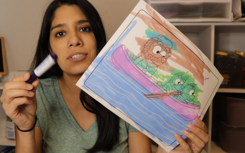 Watch Bluey mess free color review on Amazon Live
