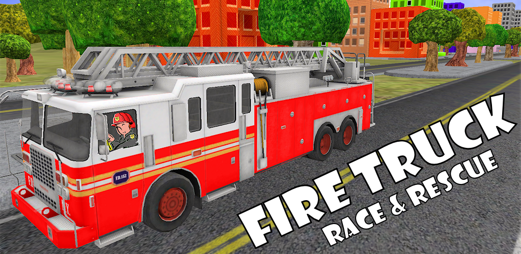 Fire Truck Race & Rescue! Toy Car Game For Toddlers and Kids With Siren ...