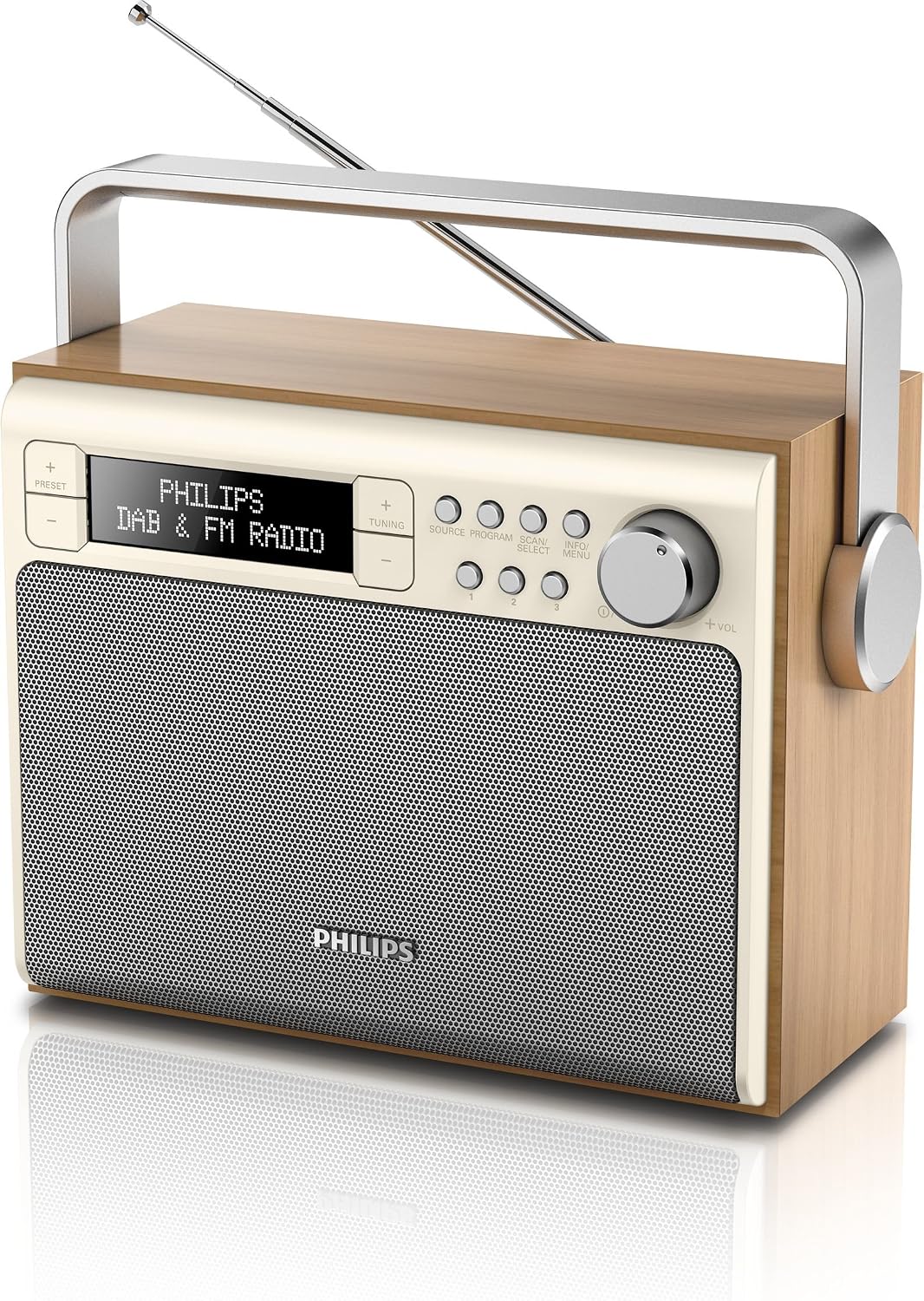 Philips AE5020 Portable Radio with DAB+ (Digital UKW, Battery and Mains ...