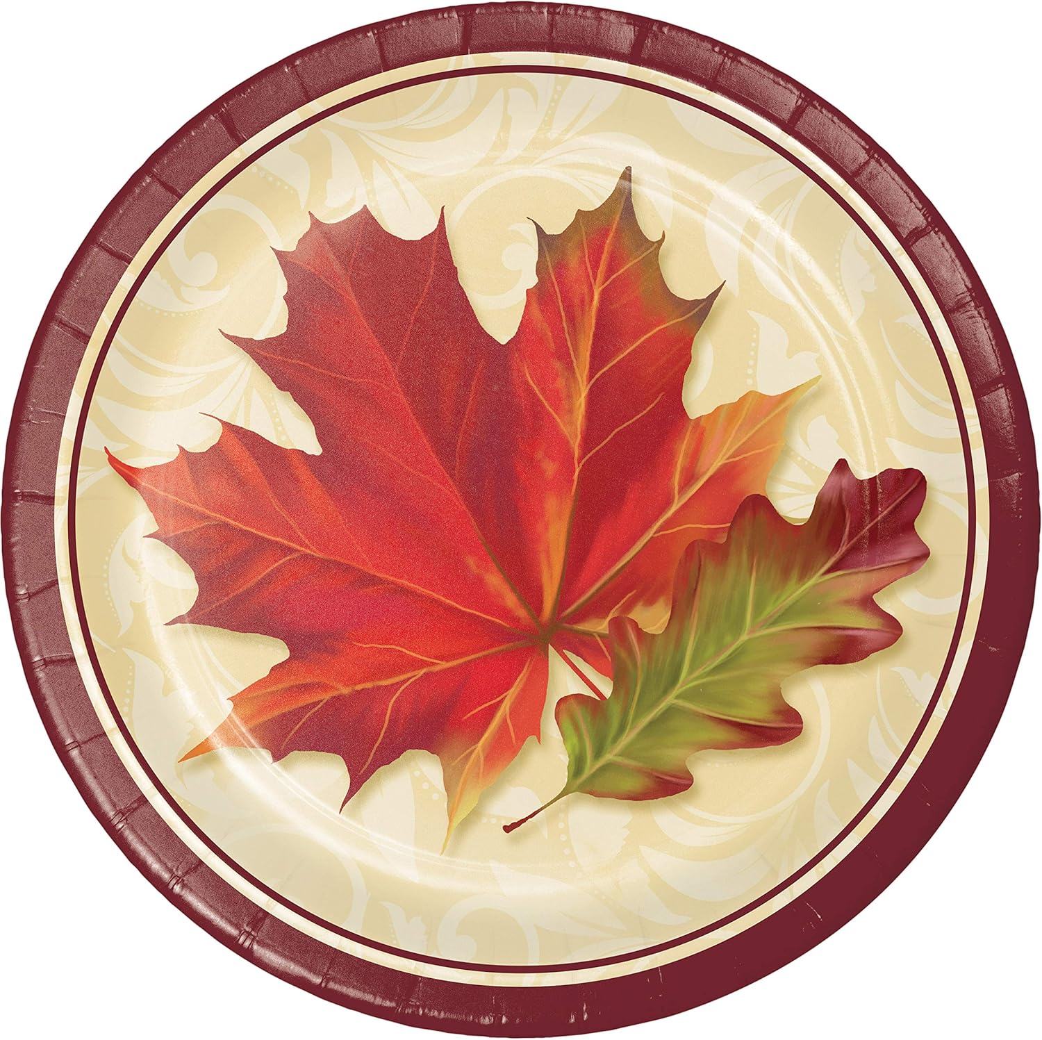 Amazon.com: Creative Converting Fall Leaves Paper Plates, 9", Multi ...