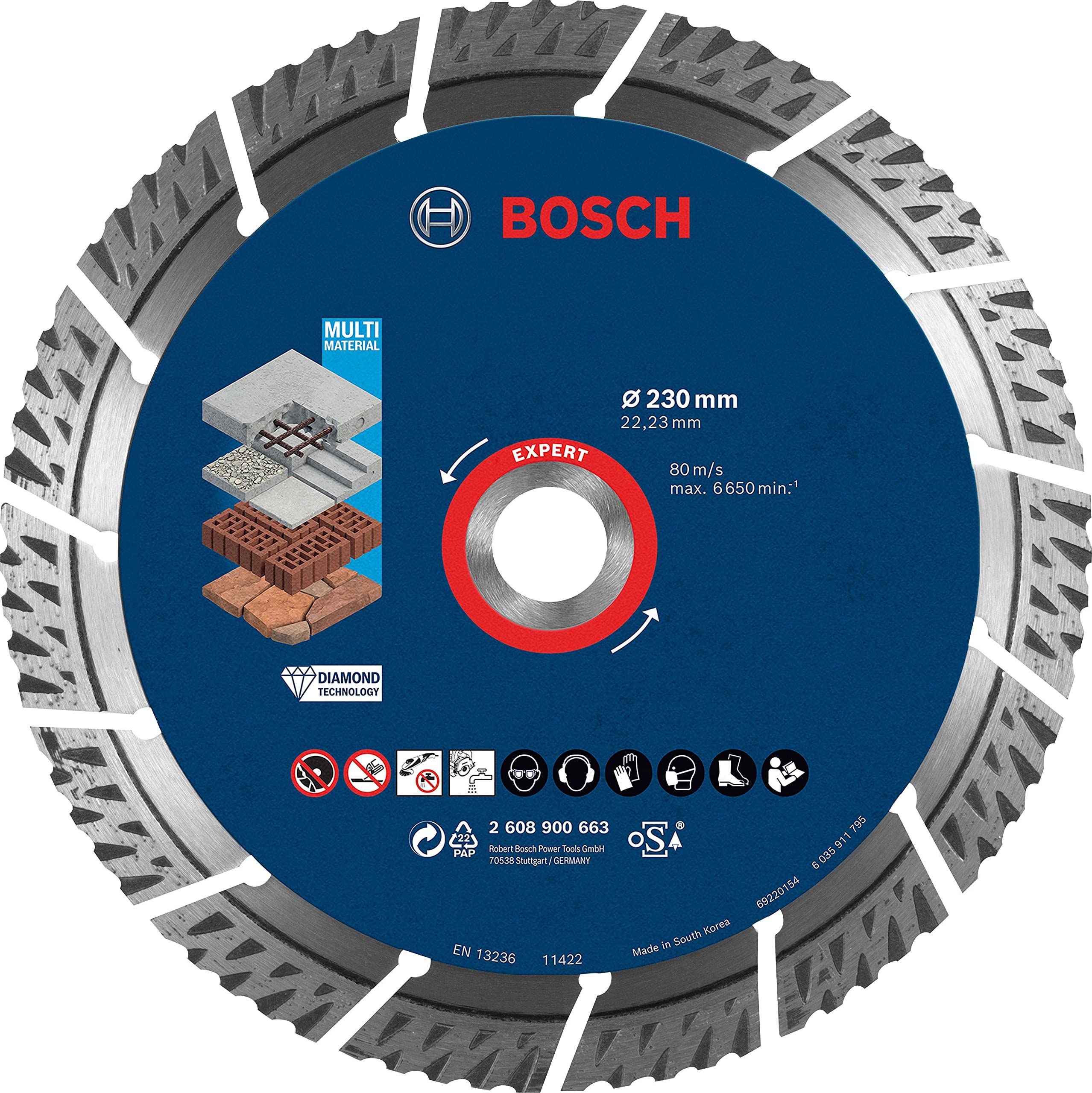 Bosch Professional 1x Expert MultiMaterial Diamond Cutting Disc (for ...