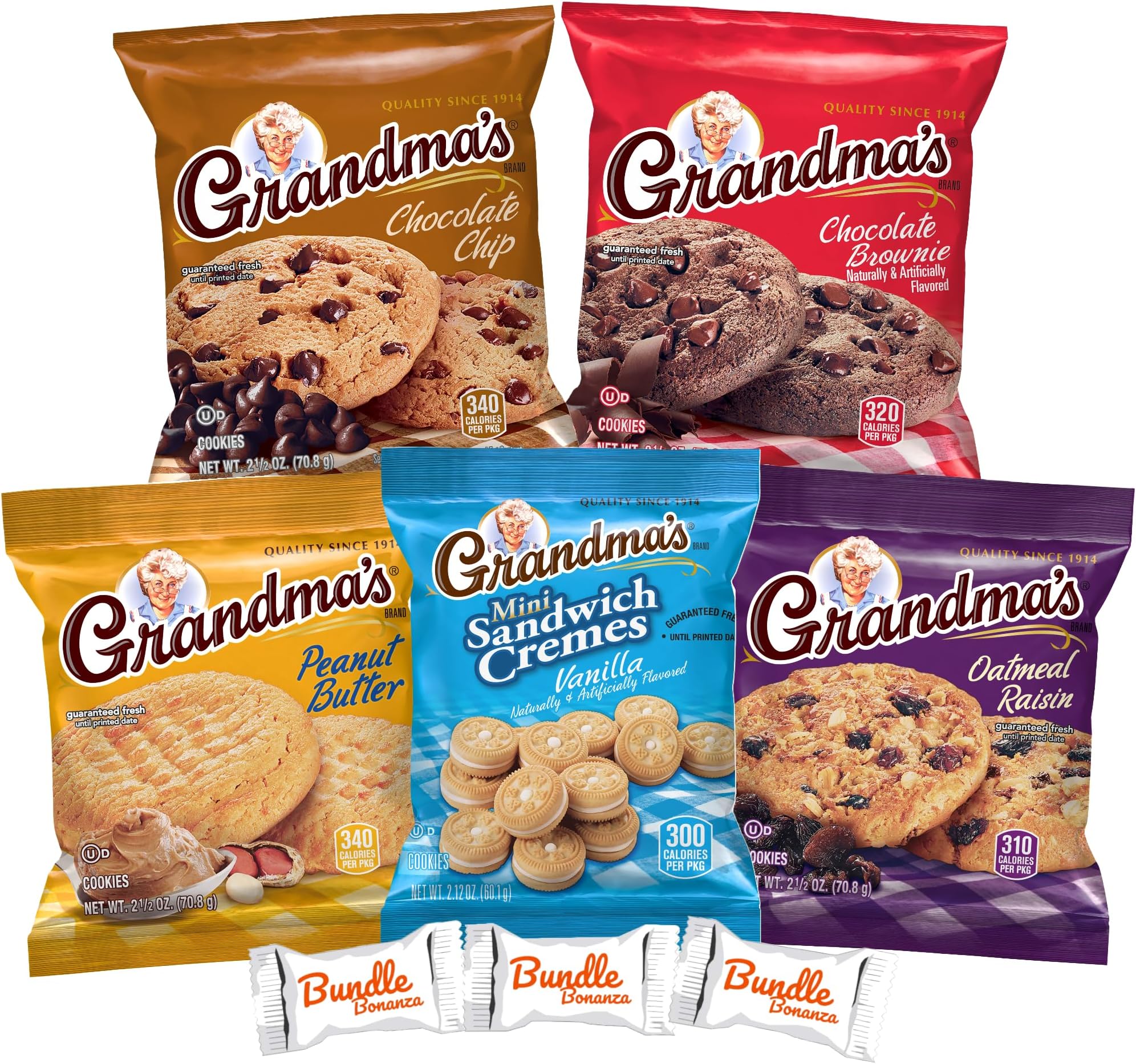Amazon.com: Grandma's Cookies Variety (5 Pack) W/Bundle Bonanza Candy ...