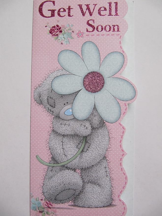Amazon.com: ME TO YOU TATTY TED BEAUTIFUL GLITTERED FLOWER GET WELL ...