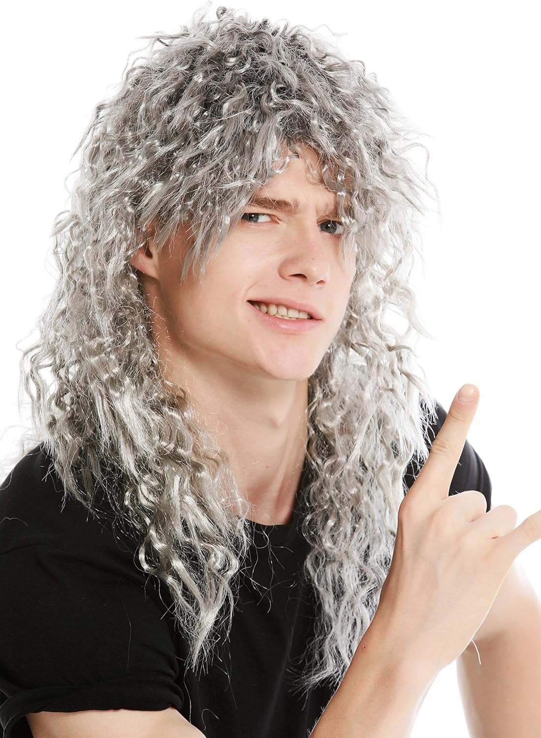 WIG ME UP - 90750-ZA68R Parrucca Donna Uomo Scompigliata Grigio Chioma ...