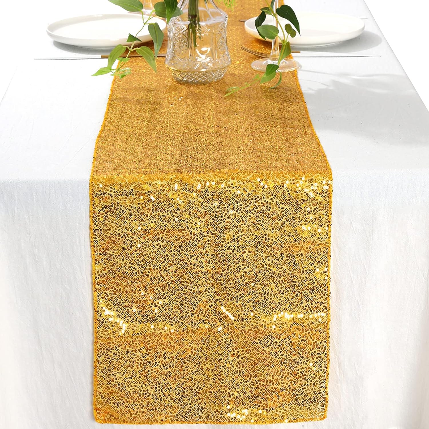Amazon.com: Sequin Table Runner, 6 Pack 12 x 108 inch Glitter Table ...