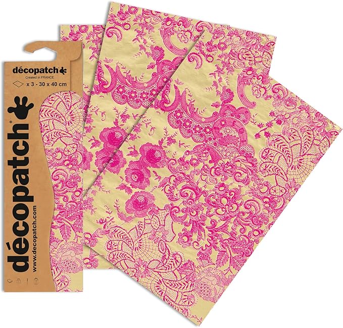décopatch Papers - Láminas Decorativas (Papel, 3 Unidades, 395 x 298 mm ...