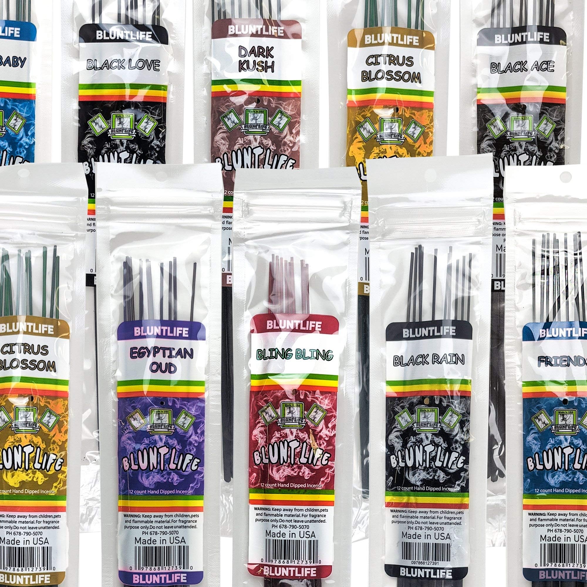 Amazon.com: Blunteffects Incense Sticks - 12 Scents Assorted Packs - 12 ...