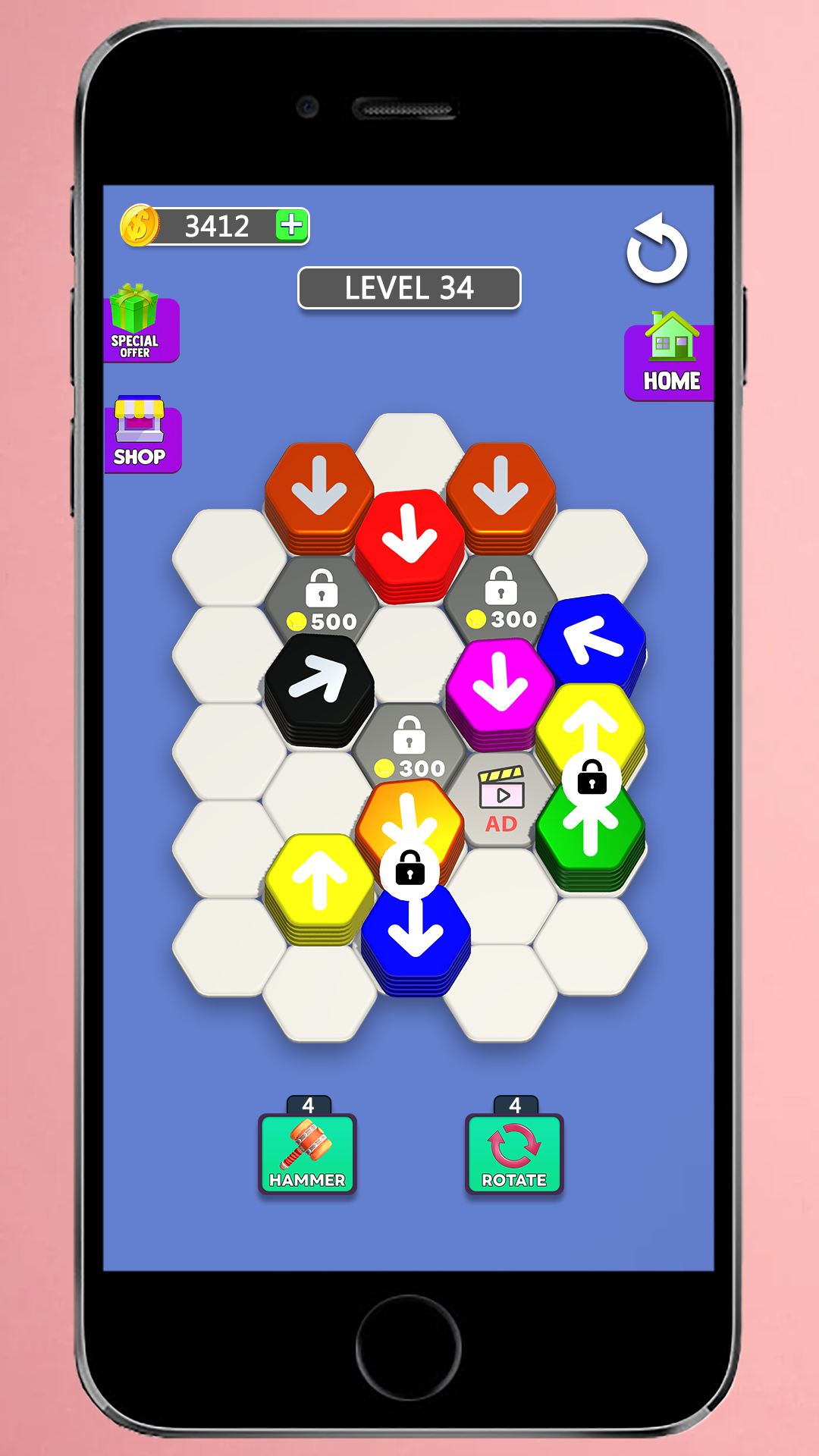 Hexa Block Puzzle Take Away Tapping Master: Hexa_Blocks Color Sorting ...