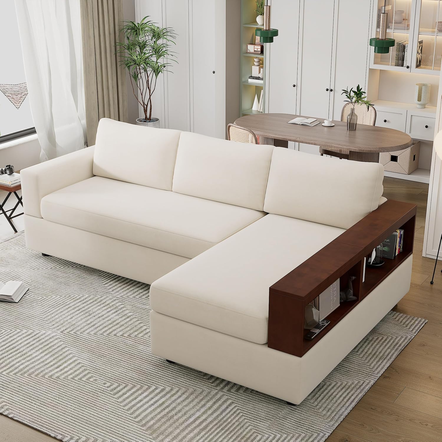 Amazon.com: Christopher Knight Home Davinz 87.4" L-Shaped Sectional ...