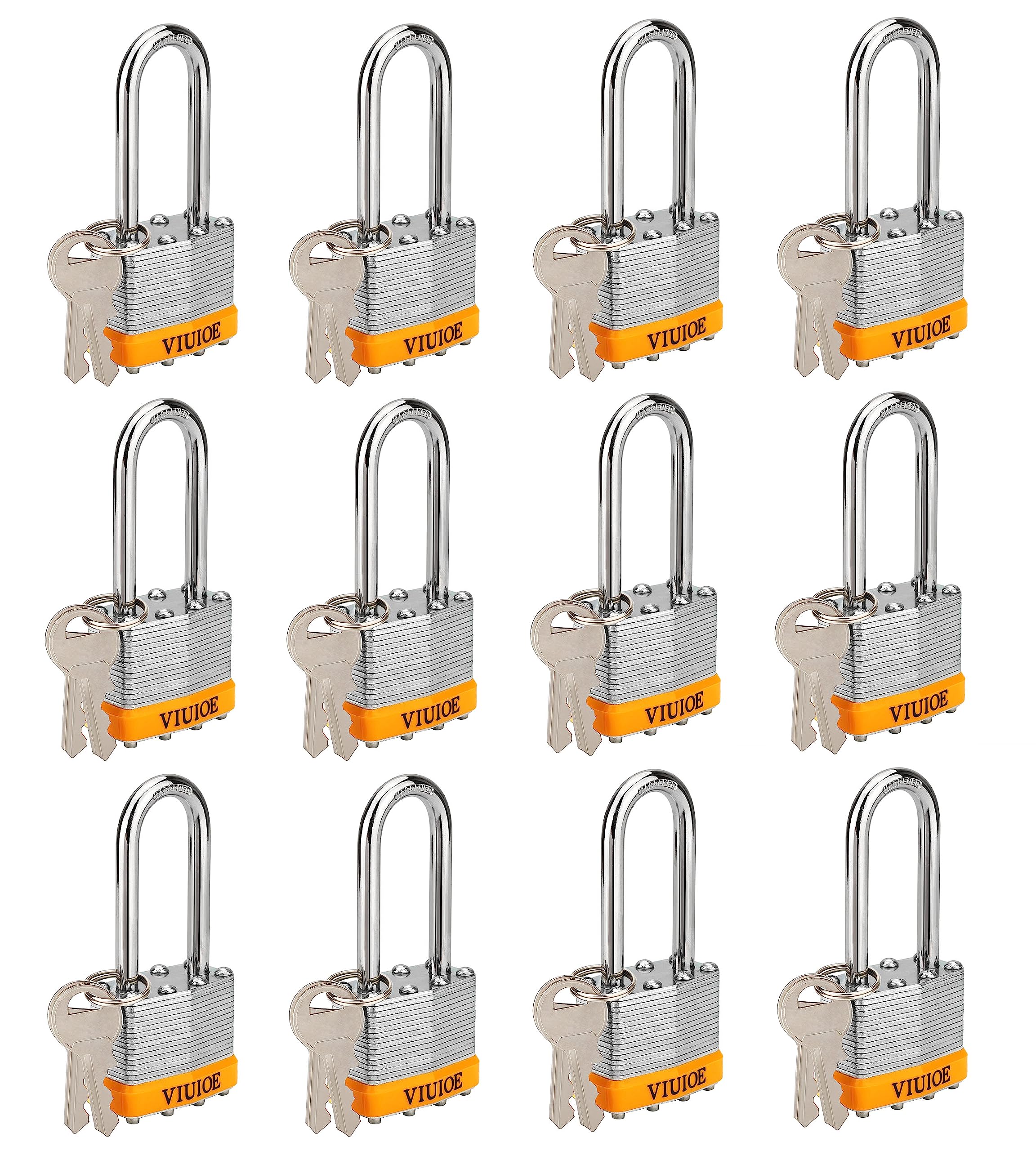 Snapklik.com : VIUIOE 12 Pcs Keyed Alike Padlocks