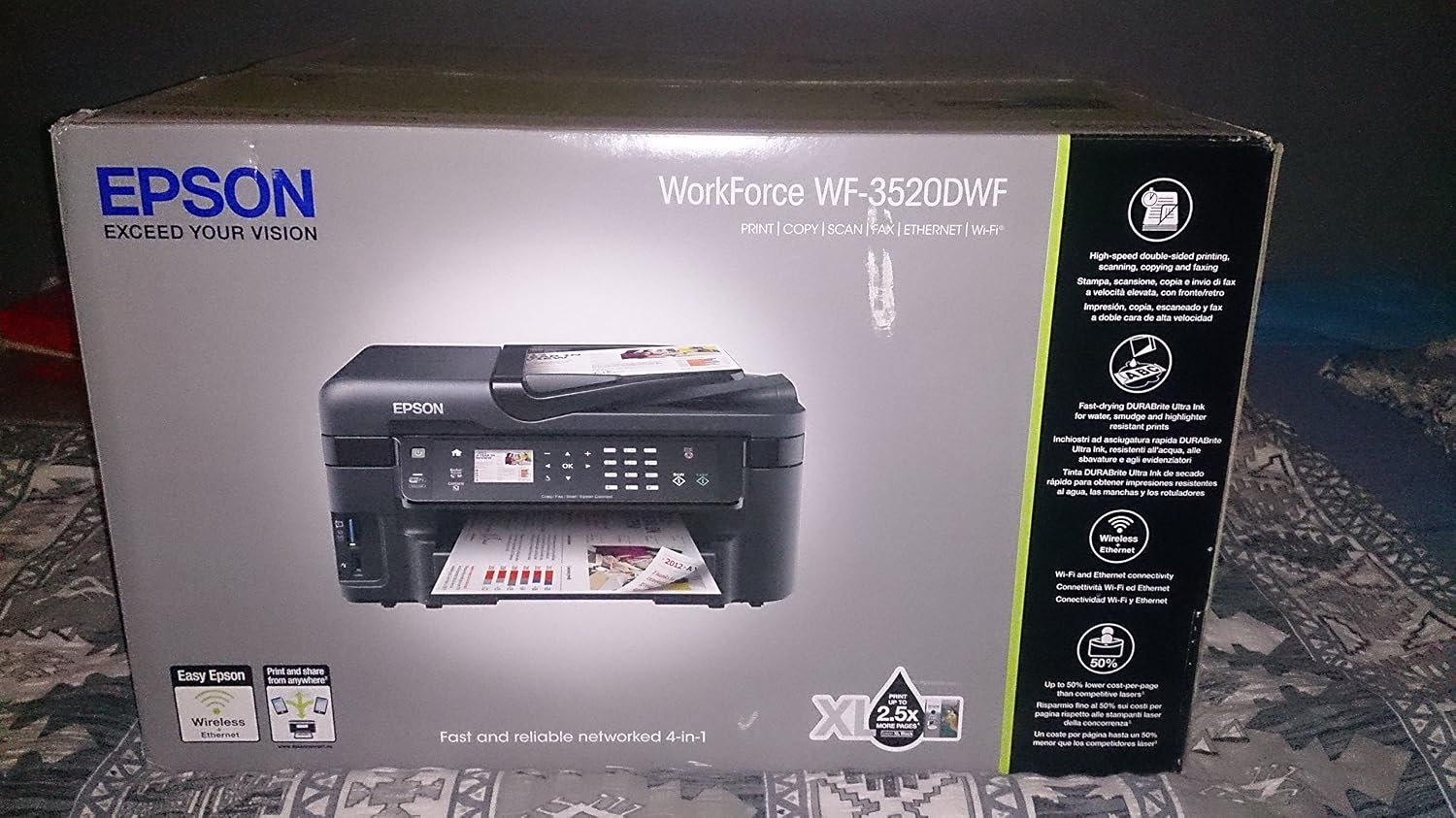 Amazon.com: WorkForce WF-3520DWF multifunction colour network printer ...