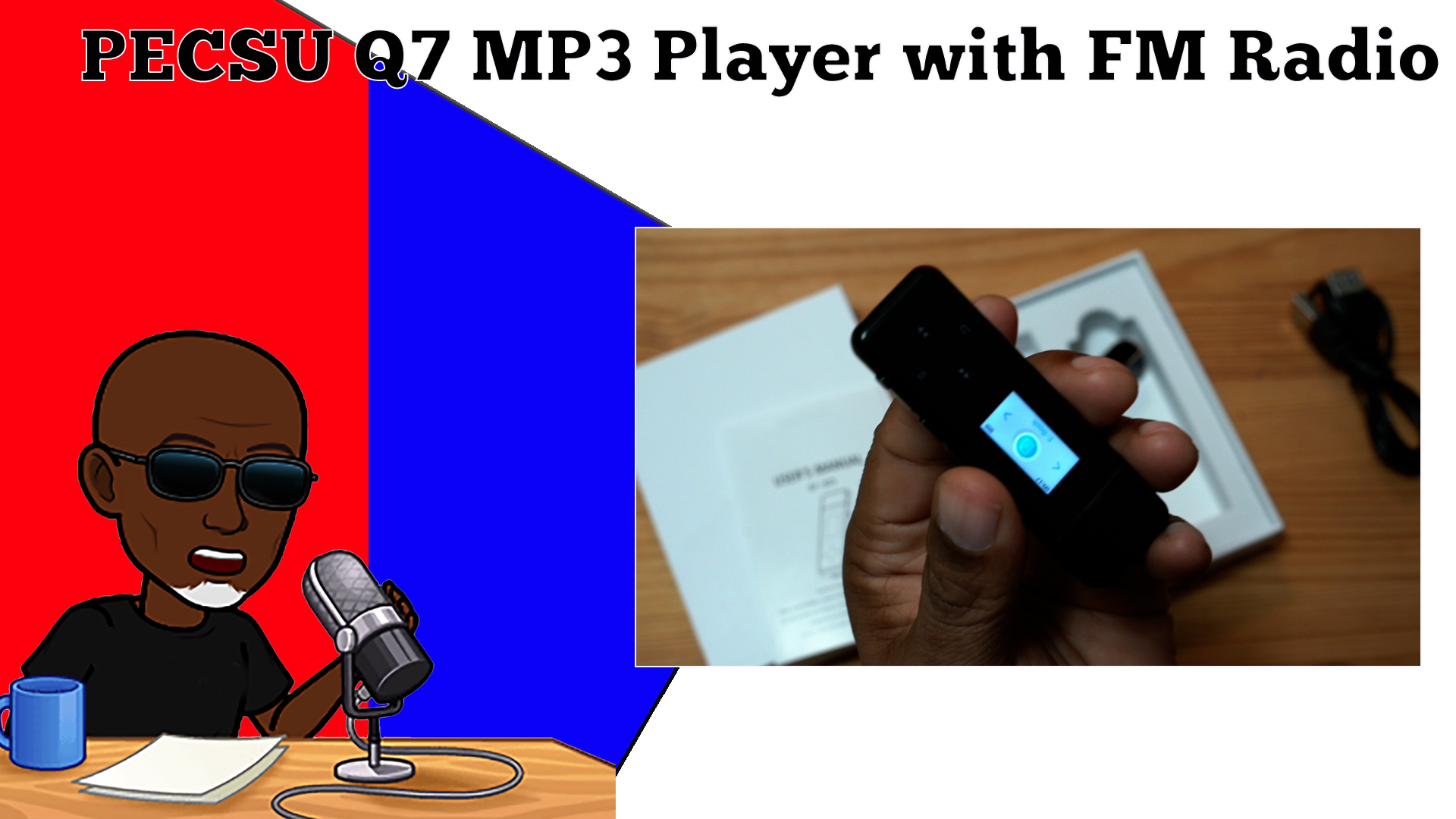 Watch PECSU Q7 USB MP3 Player FM Radio One-Button for Recording on ...