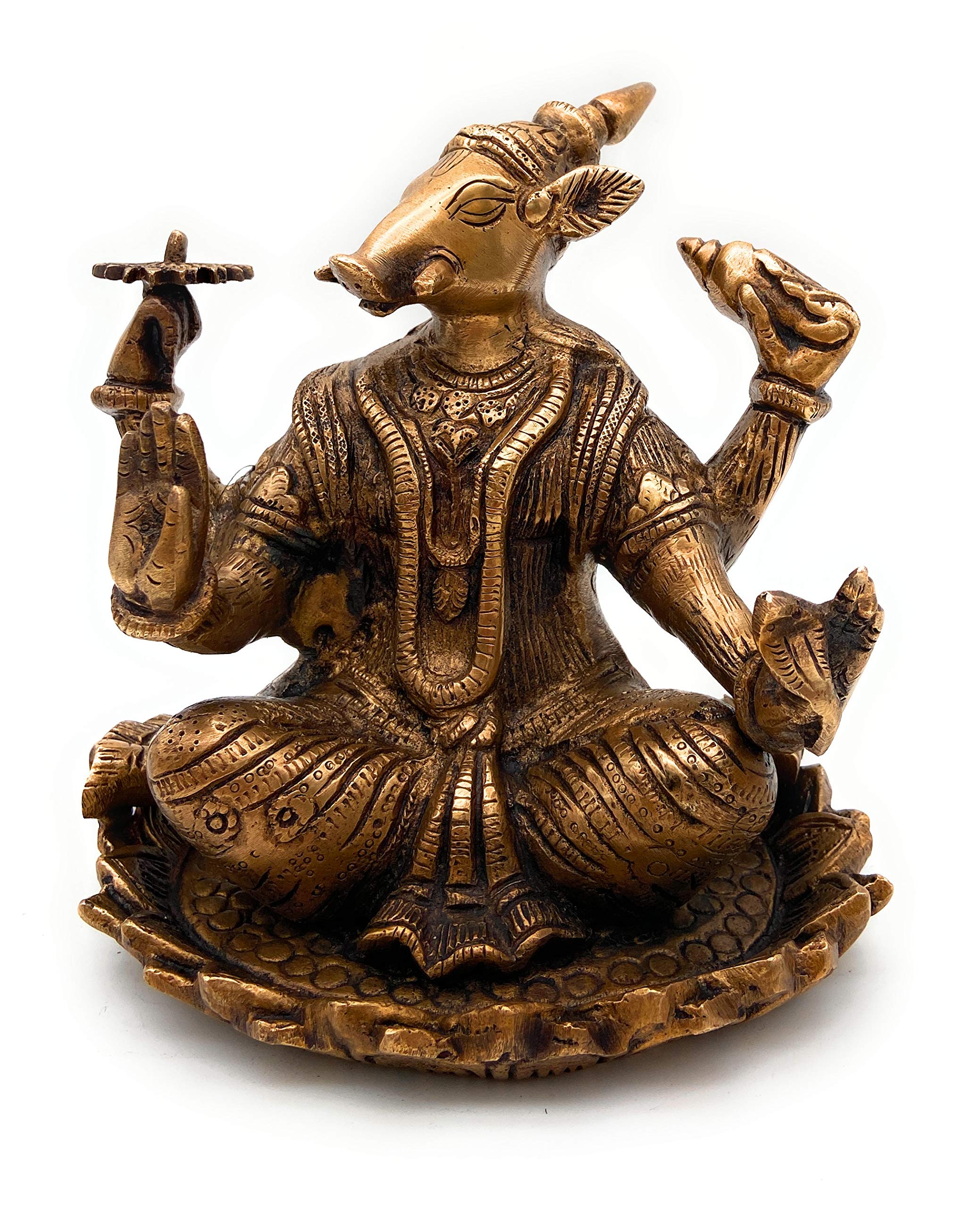 South Indian Arts Brass Varaha Idol Bhudevi Varaha Avatar Varaha ...