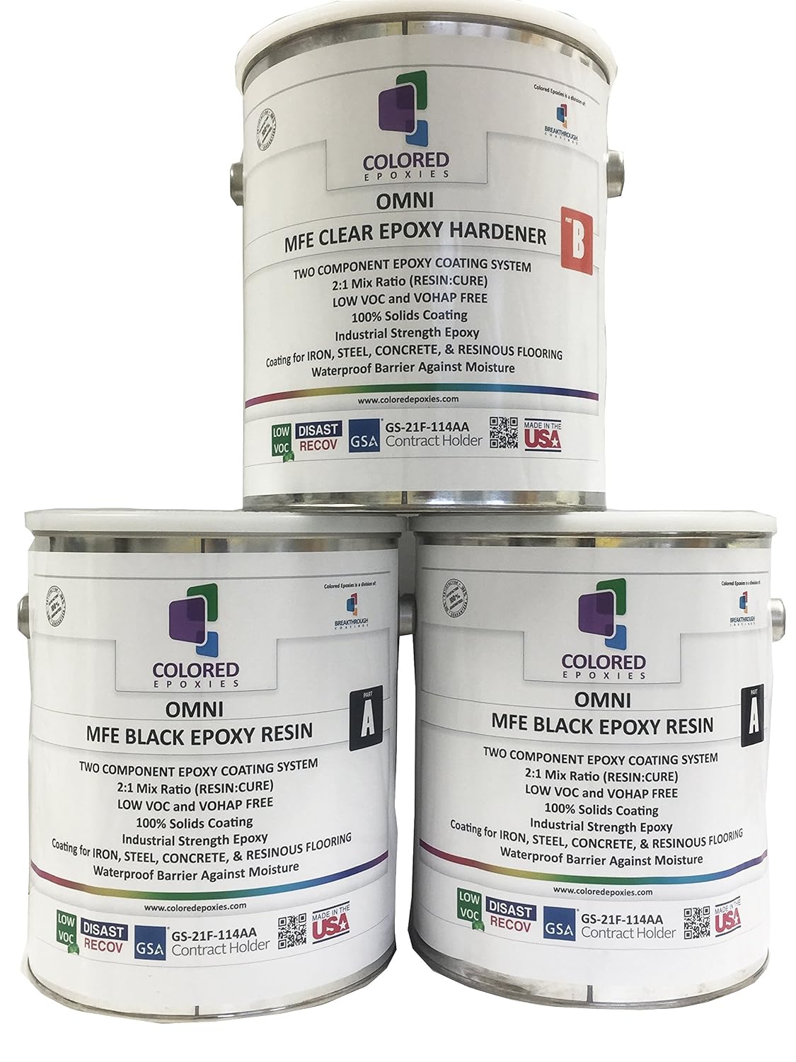 Amazon.com: Coloredepoxies 10015 Black Epoxy Resin Coating Made with ...